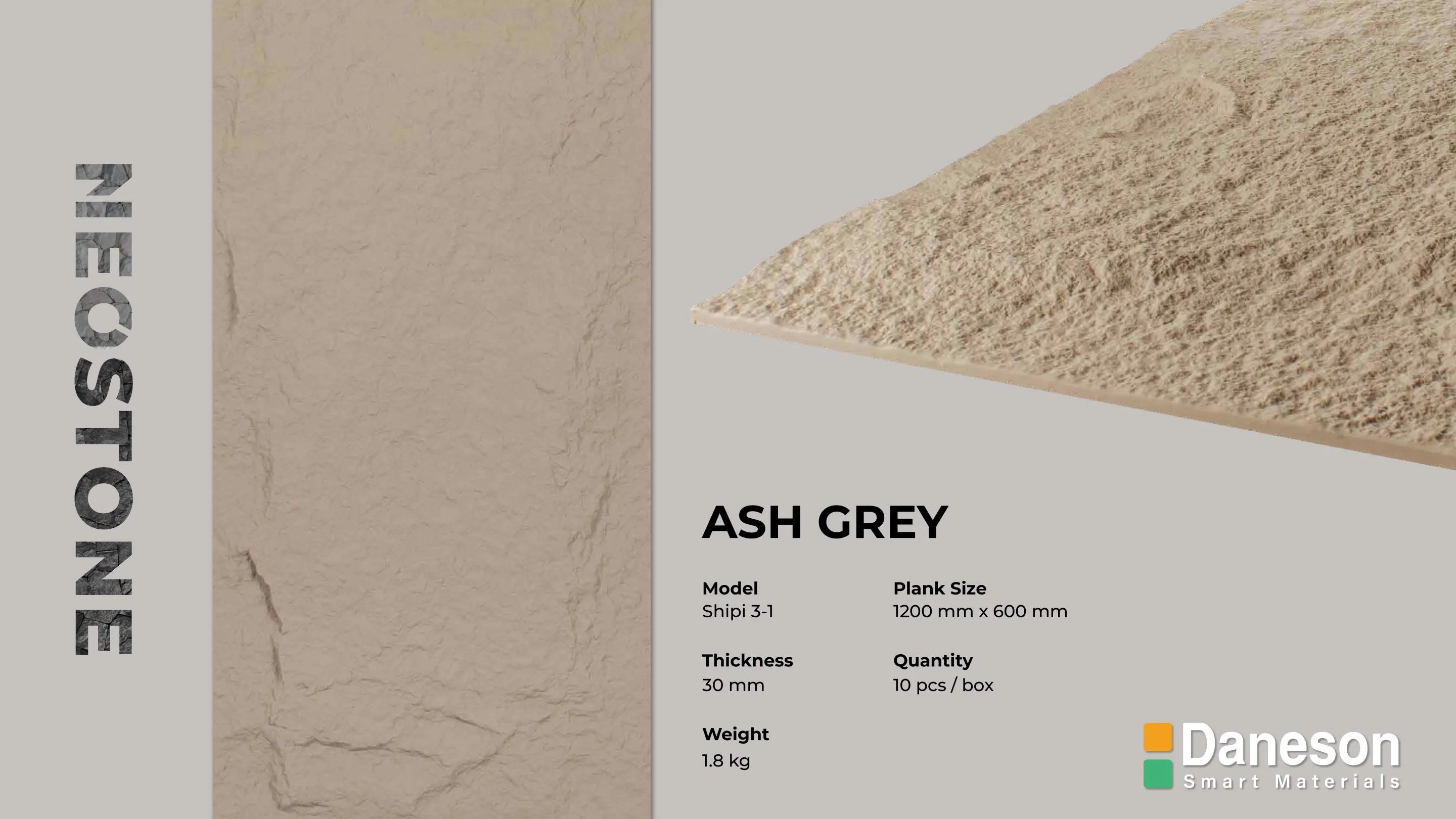 Clading Stone Ash Grey | Clading Stone | Juara Wallpaper