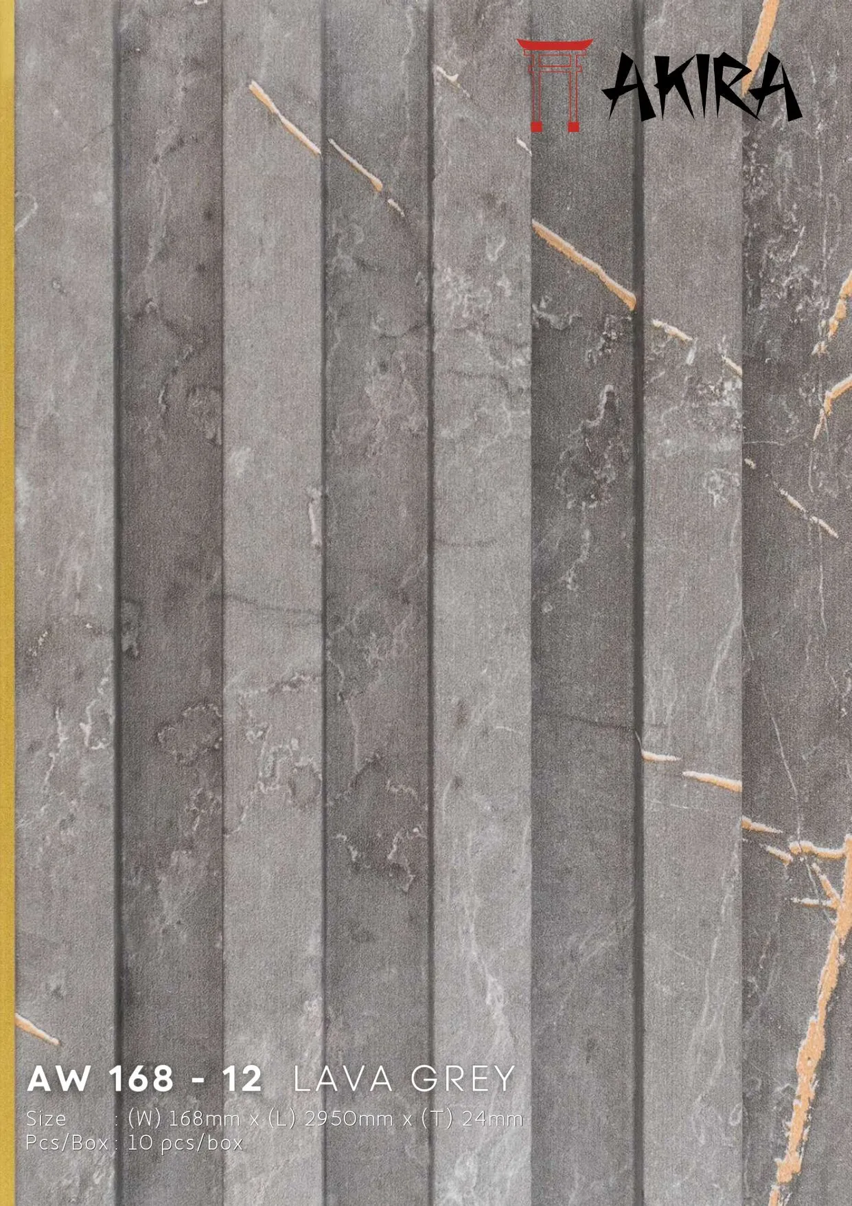 AKIRA WALLPANEL AW168-12 Lava Grey | AKIRA WALLPANEL | Juara Wallpaper